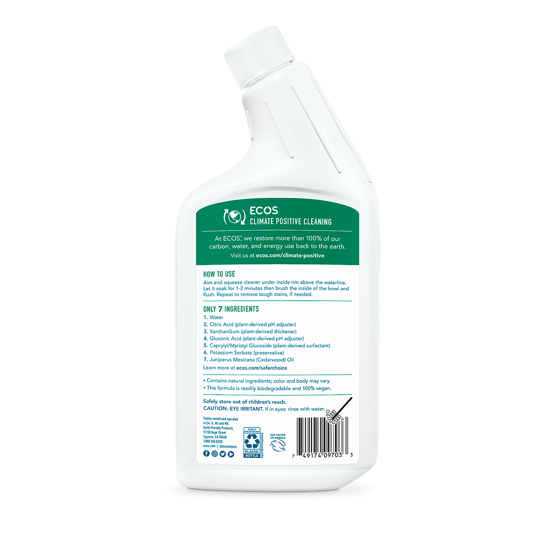 Eco-Conscious Toilet Cleaner With Septic Safe Formula - ECOS®